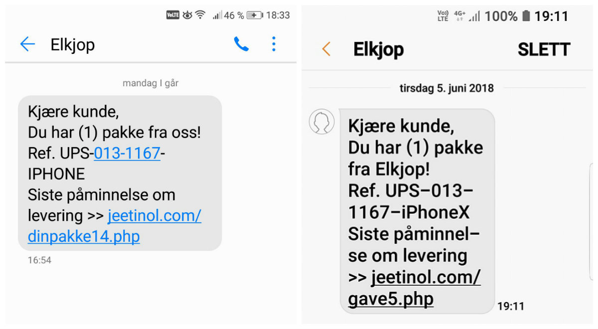 SVINDEL - Elkjøp sms svindel - Datahjelperne SVINDEL - Elkjøp sms svindel - Datahjelperne